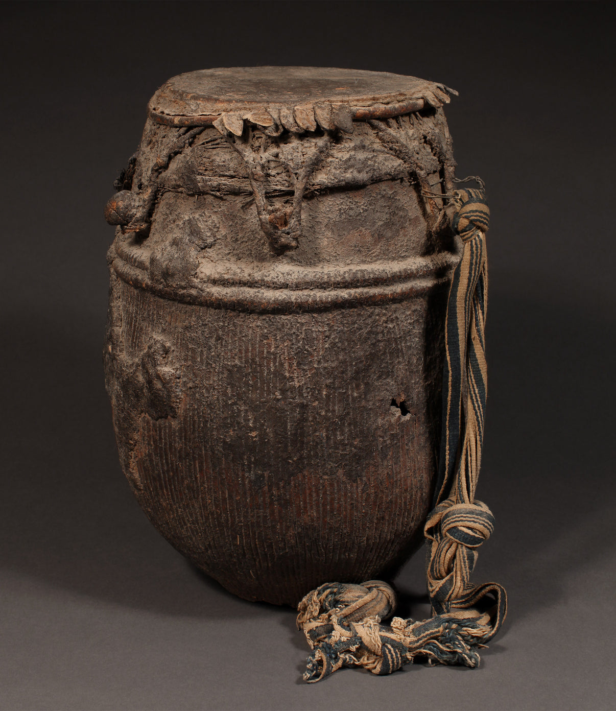 Antique Baule Drum Carved African Art – African Plural Art